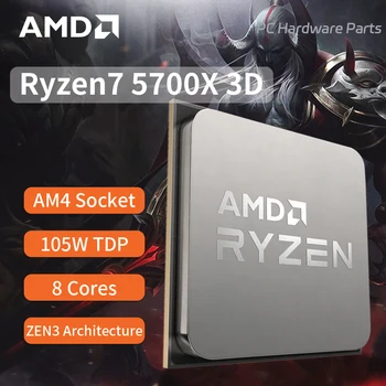 New AMD Ryzen 7 5700x3d CPU R7 5000 Serie 8 Core 16 Thread 3.0 GHz Socket AM4 Processor 7NM L3 ...