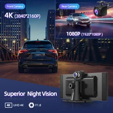 High-Quality 4K Adas Qled Dash Cam With Wireless Carplay, Dual ...