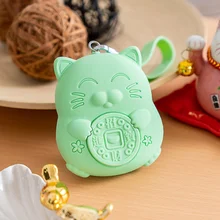 Silicone Cute Lucky Fortune Cat Vintage Coin Bags Wallet Women Key Case ...