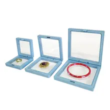 Jewelry Display Elastic Box Transparent PE Film Ring Earring Case ...