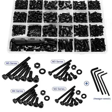 High-Quality M2-M5 Hex Socket Screws, Nuts, And Bolts In A Storage Box.
