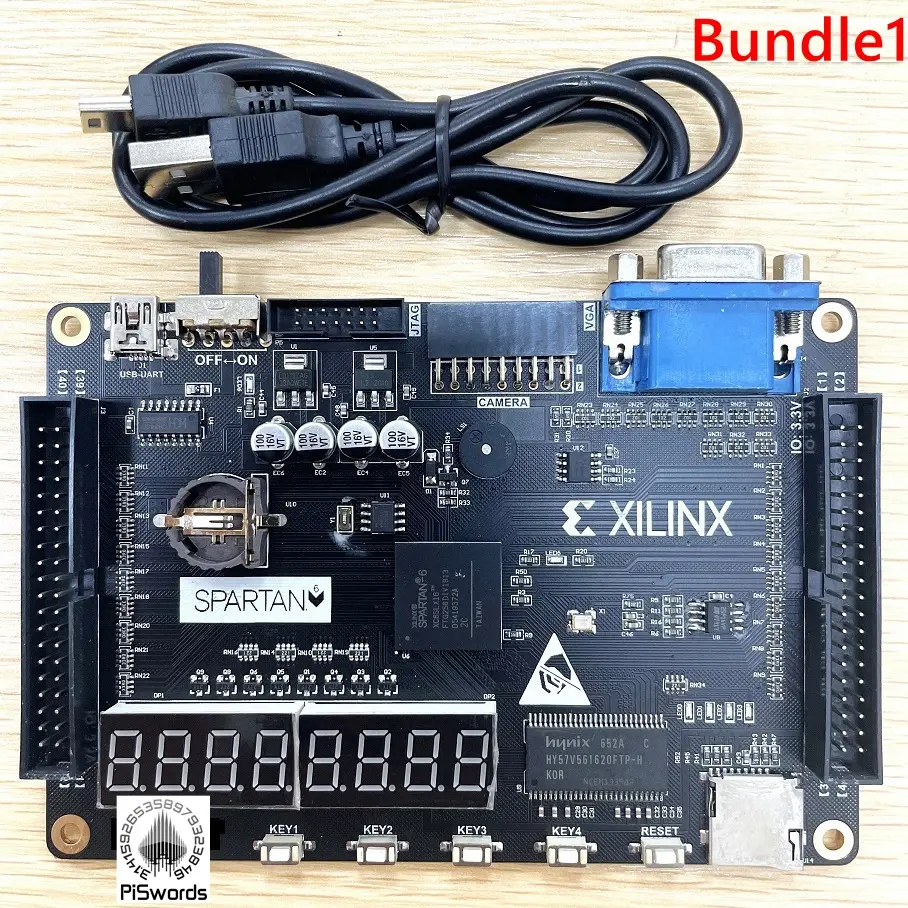 Xilinx Spartan6 Xc6Slx16 Fpga Demo Board With Sdram, Eeprom, And Sd Slot