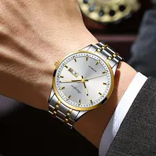 Luxurious Men'S Watch, Automatic, Stainless Steel, Night Glow, Calendar ...