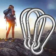 100-1Pcs Mini Carabiner Keychain Alluminum Alloy D-ring Buckle Spring ...