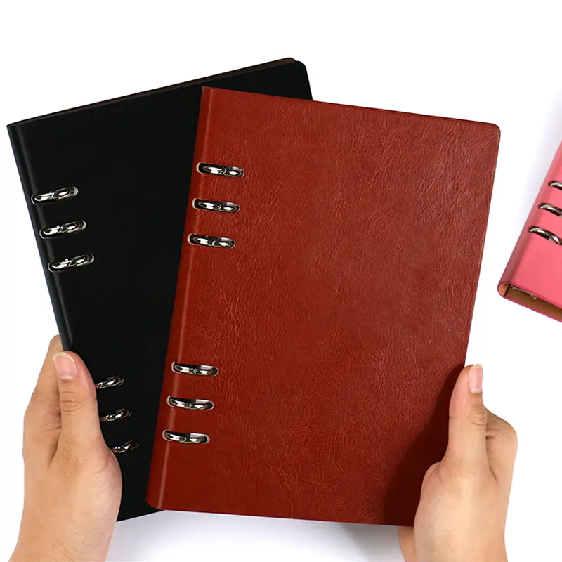 A4 B5 A5 A6 Loose-leaf Notebook Diary Notepad Leather Agenda School ...
