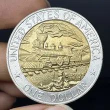 Stunning Gold & Silver Steam Train Coin, Perfect Collectible Gift!