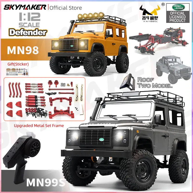 High-Quality 1:12 Rtr Rc Rock Crawler Truck, 2.4G 4Wd, Mn99S Mn98 Defender