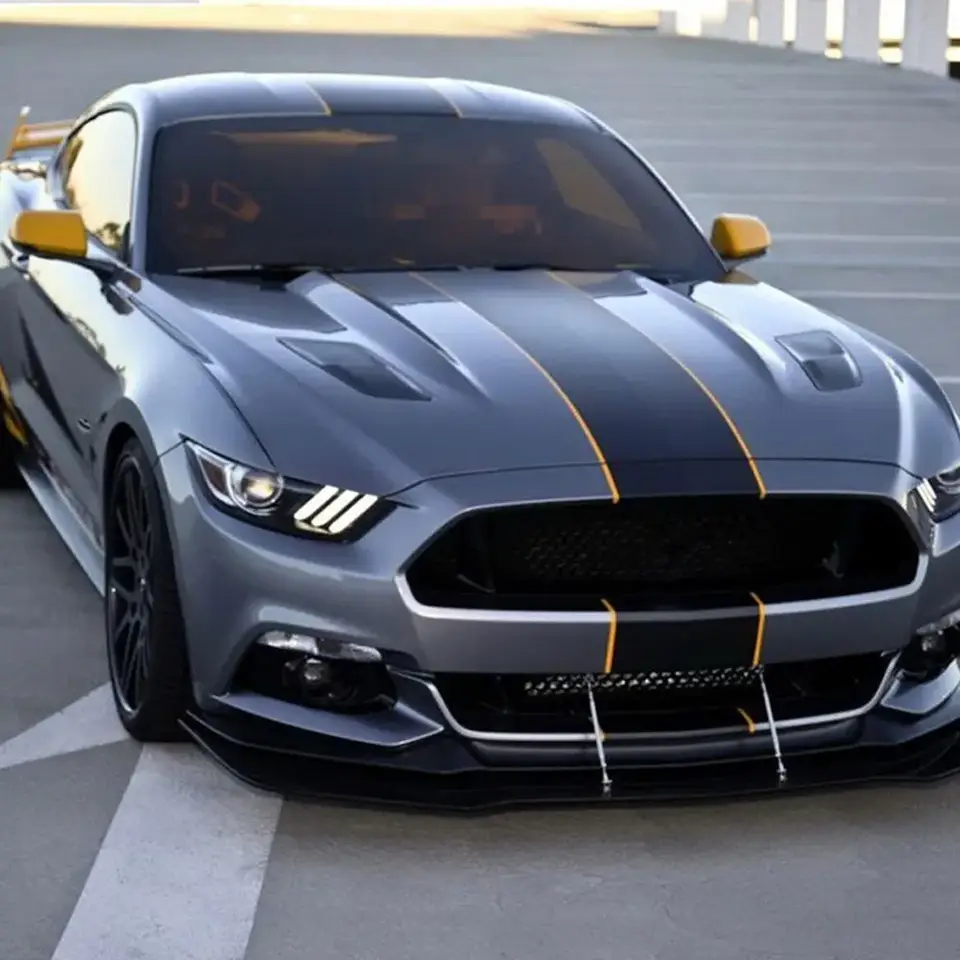 High-Quality 3-Piece Ford Mustang Gt500 Stripe Decal Kit For Car Tuning.
