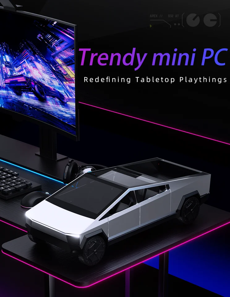 Cybertruck Mini Pc, Amd Ryzen 5/7, Win10/Linux, 2Xddr5, Hdmi, Type-C