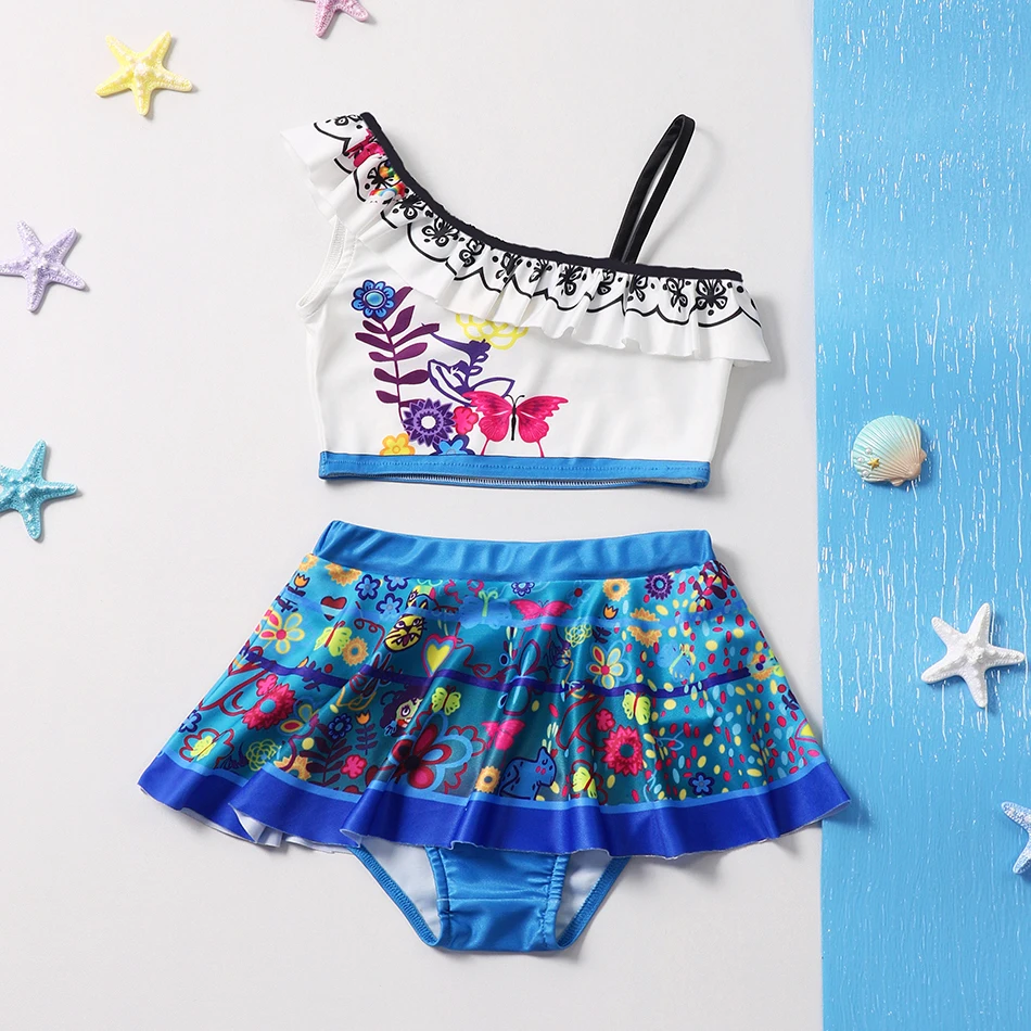 Summer Holiday Kids Swimsuit Disney Mermaid Ariel Costume Mirabel ...