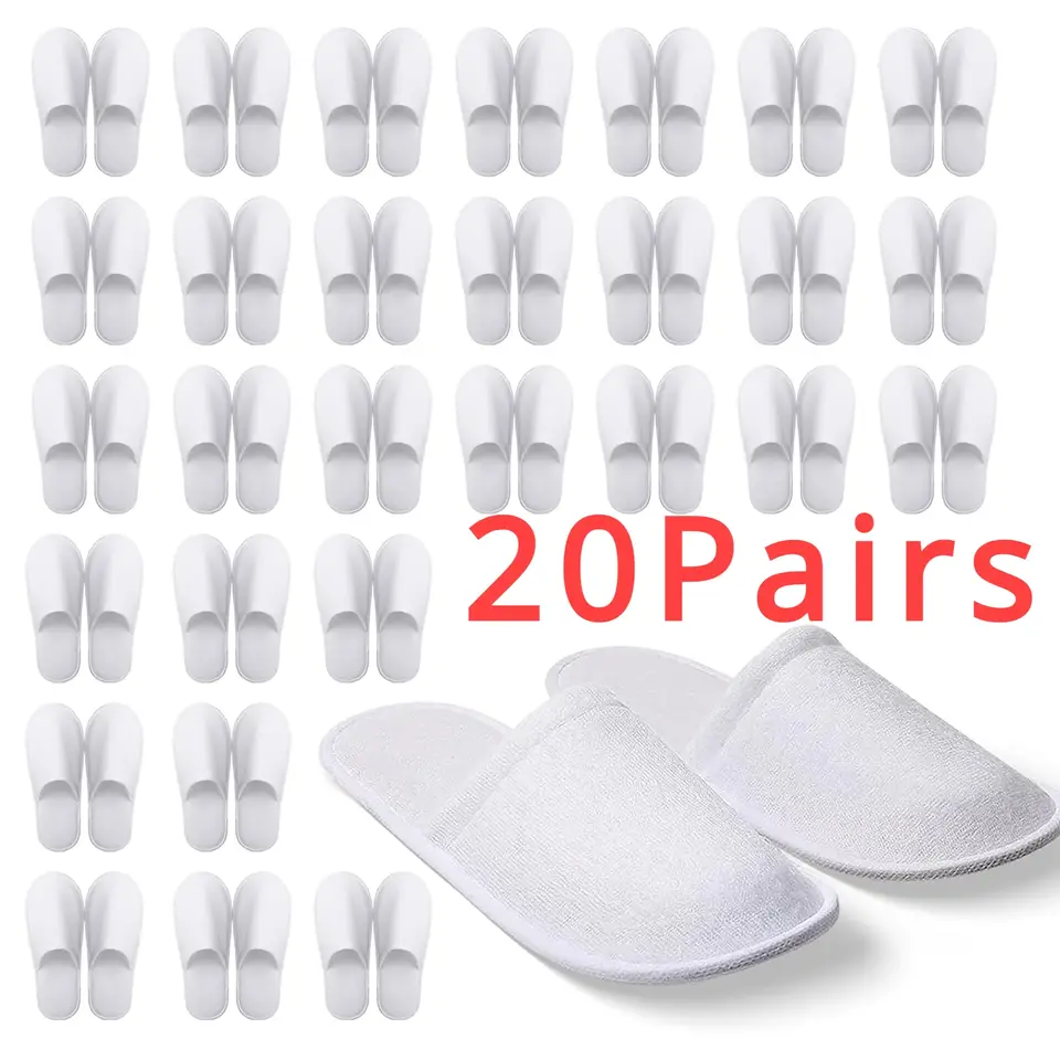 Soft, Disposable Cotton Slippers For Home And Guest Hospitality.