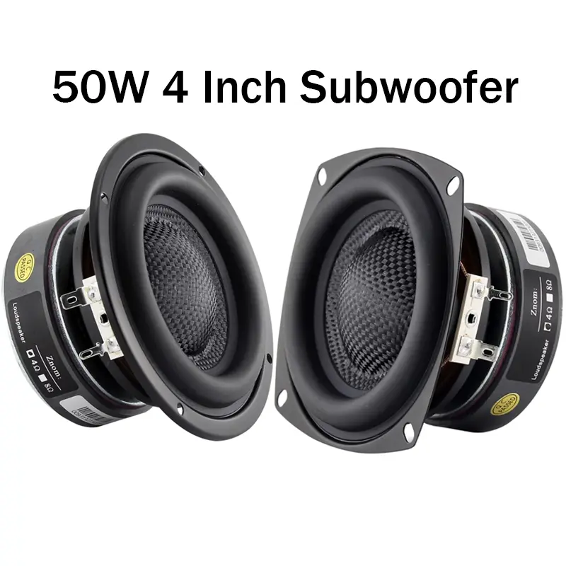 High-Power 50W 4-Inch Subwoofer For Car Audio, Diy Easy.