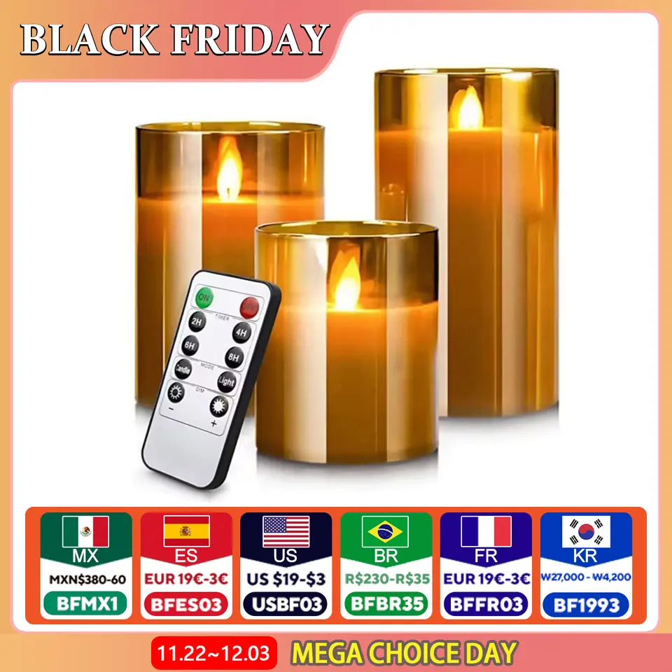 Luces LED velas electrónicas decoraciones de velas LED velas acrílicas ...