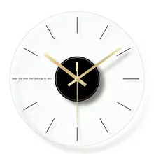 Reloj Glass Wall Clock Silent Modern Transparent Clocks Watches Home ...