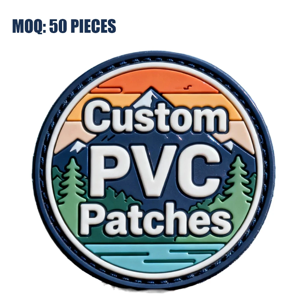 Custom PVC Patches with Hook and Loop Personalized Logo Design ...