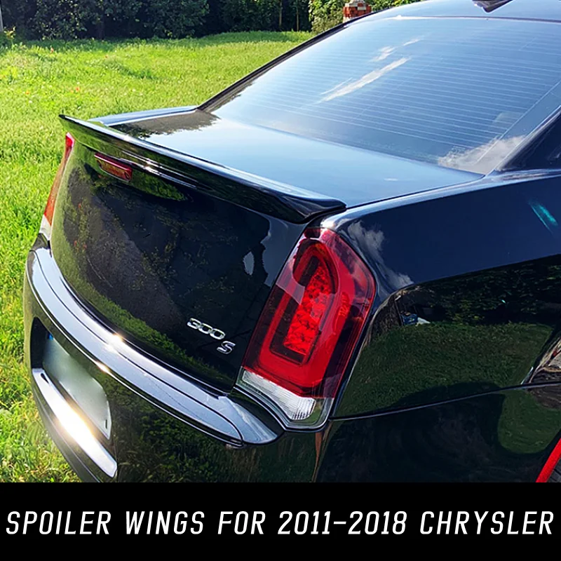 Black Carbon Abs Spoiler Wings For Chrysler 300 2011-2018 | Sporty ...