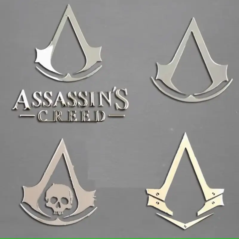 Assassin's skull logo Metal sticker Cell phone laptop car universal ...