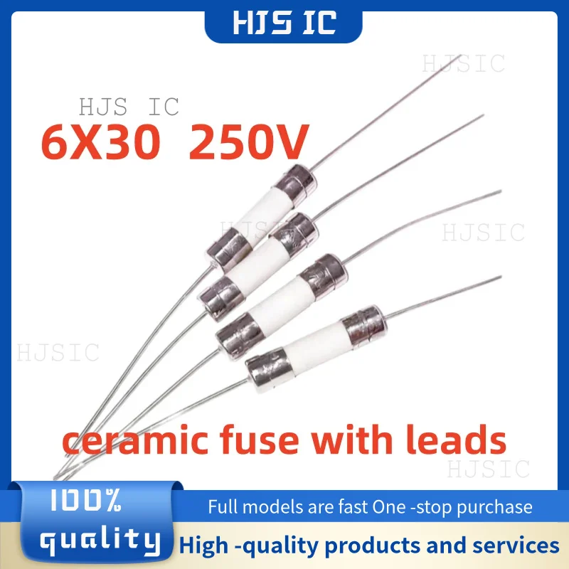 10PCS 100% NEW high-quality 6*30mm Ceramic Fuse Quick Break Tube Fuse ...