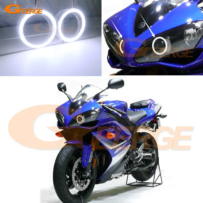 Ultra-Bright Cob Led Angel Eyes Rings For Yamaha R1 2004-2008, Day ...