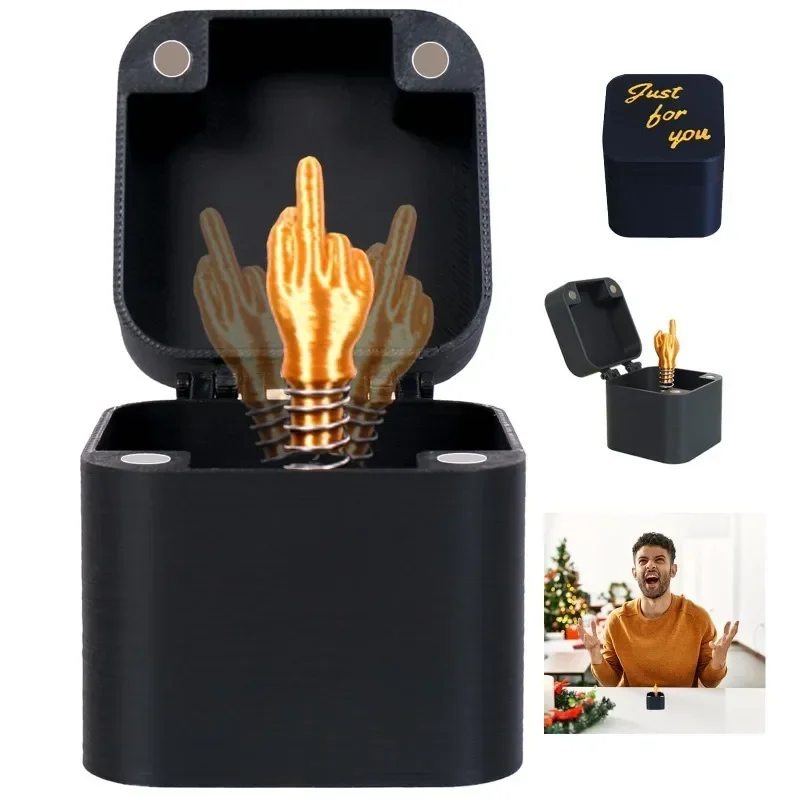 Out of the box pop-up Middle Finger Gift Box Creative Desk Home Decor ...