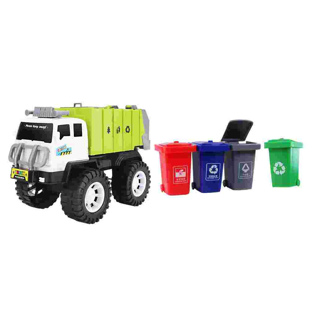 Toy Car Garbage Truck Toys Sorter Trash Classification Cans Sorting ...
