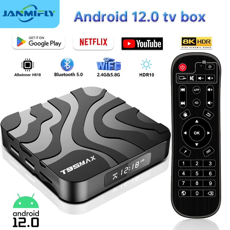 Preisvergleich für T95 Max Android TV Box Ultra HD 8K Allwinner H618 Dual Wifi 2,4G/5G Set-Top ...