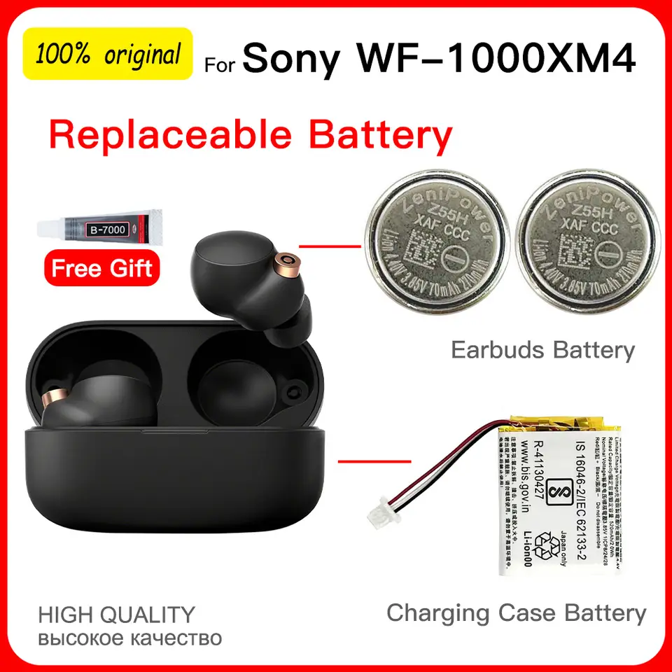 High-Quality Replacement Zenipower Battery For Sony Wf-1000Xm4 Earphones.