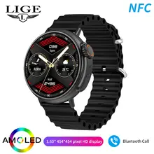 LIGE New NFC Smart Watch Waterproof Sport Fitness Men Women Smartwatch ...