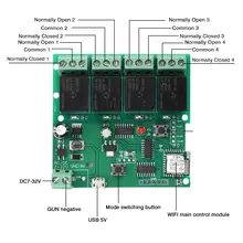 Remote Wifi-Controlled 4-Way Relay Switch For Smart Home, Alexa Compatible.