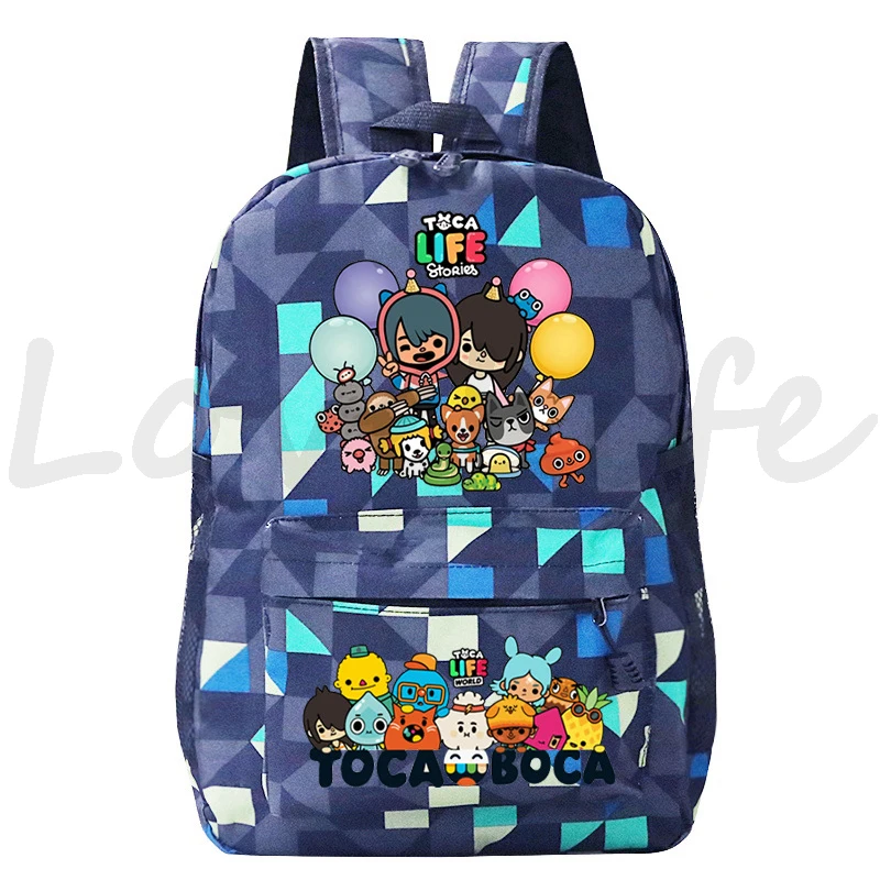 Boy Girl Toca Life World School Backpack Student Cartoon School Bags ...