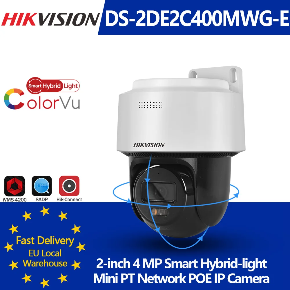 Preisvergleich für Hikvision DS-2DE2C400MWG-E 4MP Smart Hybrid-Light Mini PT IP Kamera ...
