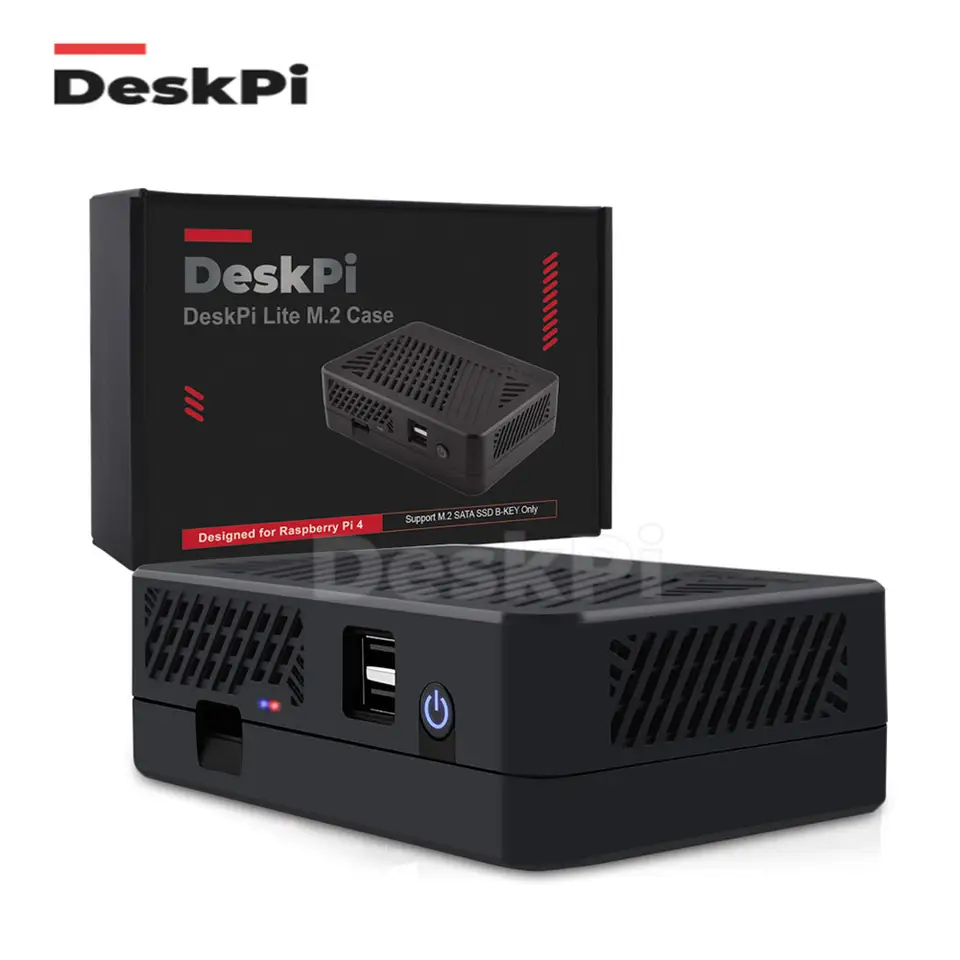 Deskpi Lite Case For Raspberry Pi 4B With Ssd Expansion And Fan Cooling