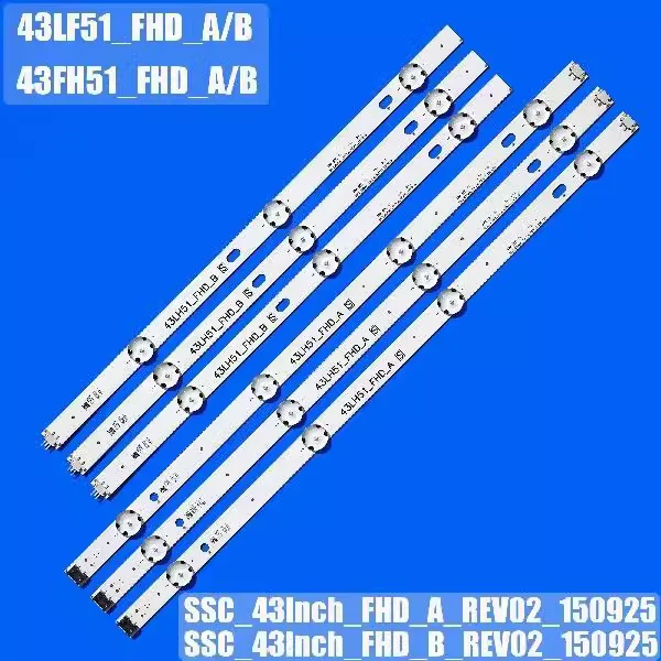 5/10sets NEW LED Strip For 43LF510V 43LF5100 43LH590 43LH510V 43LH520V ...