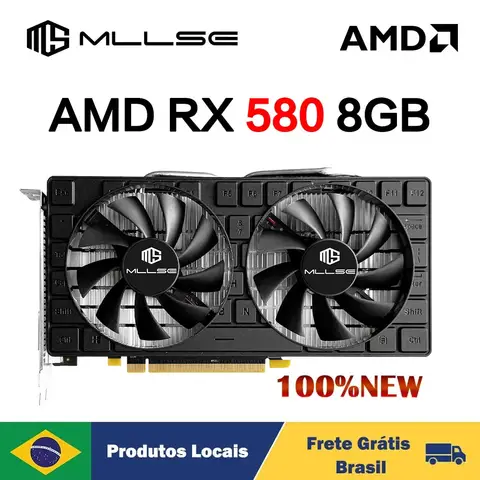 MLLSE AMD RX 580 8GB 2048SP Gaming Graphics Card GDDR5 256Bit PCI-E 3.0 ...