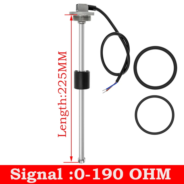2'' 52mm Car Marine Boat Digital Fuel Tank Level Gauge 0-190Ω ...