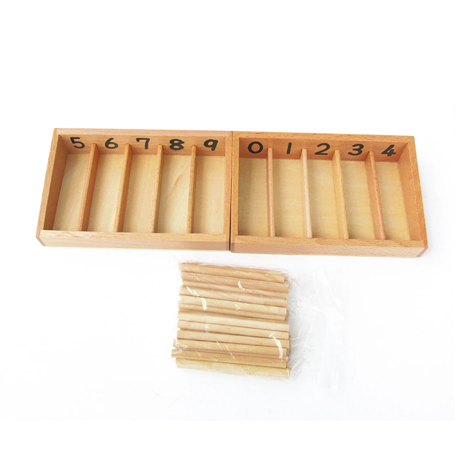 Spindle Box with 45 Spindle Material Toys Montessori Math Materials ...