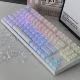 Translucent Keycaps 104 Keys Layout Low Profile White Black Keycaps DIY ...