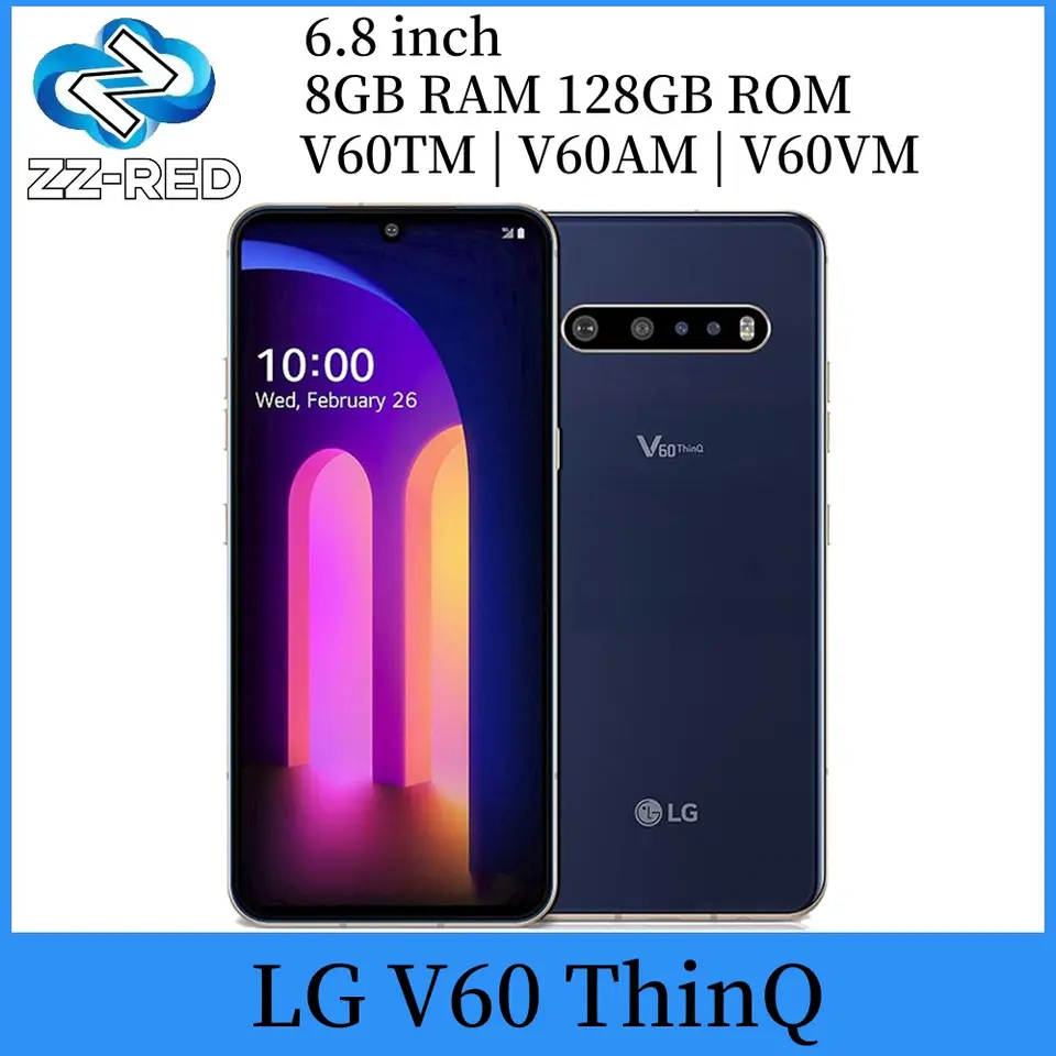 High-Quality Original Lg V60 Thinq 5G, 8Gb+128Gb, Fingerprint, Unlocked, 6.8" Screen