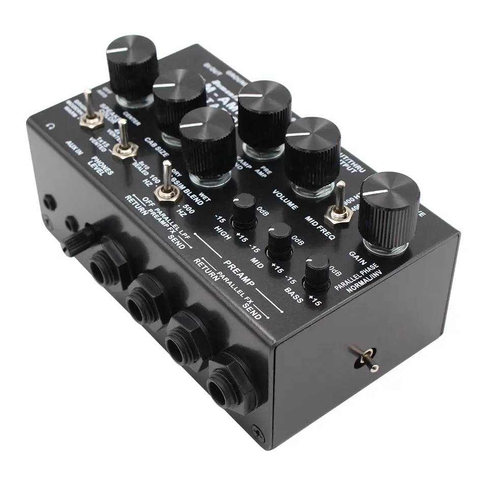 High-Quality Demonfx Sim-Amp Bass Preamp & Power Amp Simulator, Stereo ...