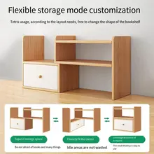 Multi-Layer Desk Bookshelf For Home Office Storage And Learning.