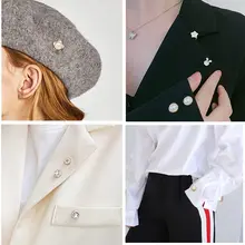 Shimmering Pearl Rhinestone Shirt Buttons, Diy Decor, 15Pcs_Lot.