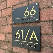 Large 3D Laser Cut Acrylic House Numbers, Modern Residential Door Plate ...
