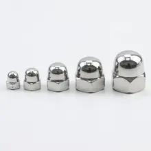 JUIDINTO Acorn nut Crown Hex Nut M3 M4 M5 M6 M8 M10 M12 M14 M16 304 201 Stainless Steel Dome Cap ...