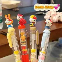 Sanrio Hello Kitty Gel Pen Cartoon Kitty Diy Bead Charm Pen 0.5mm Black ...