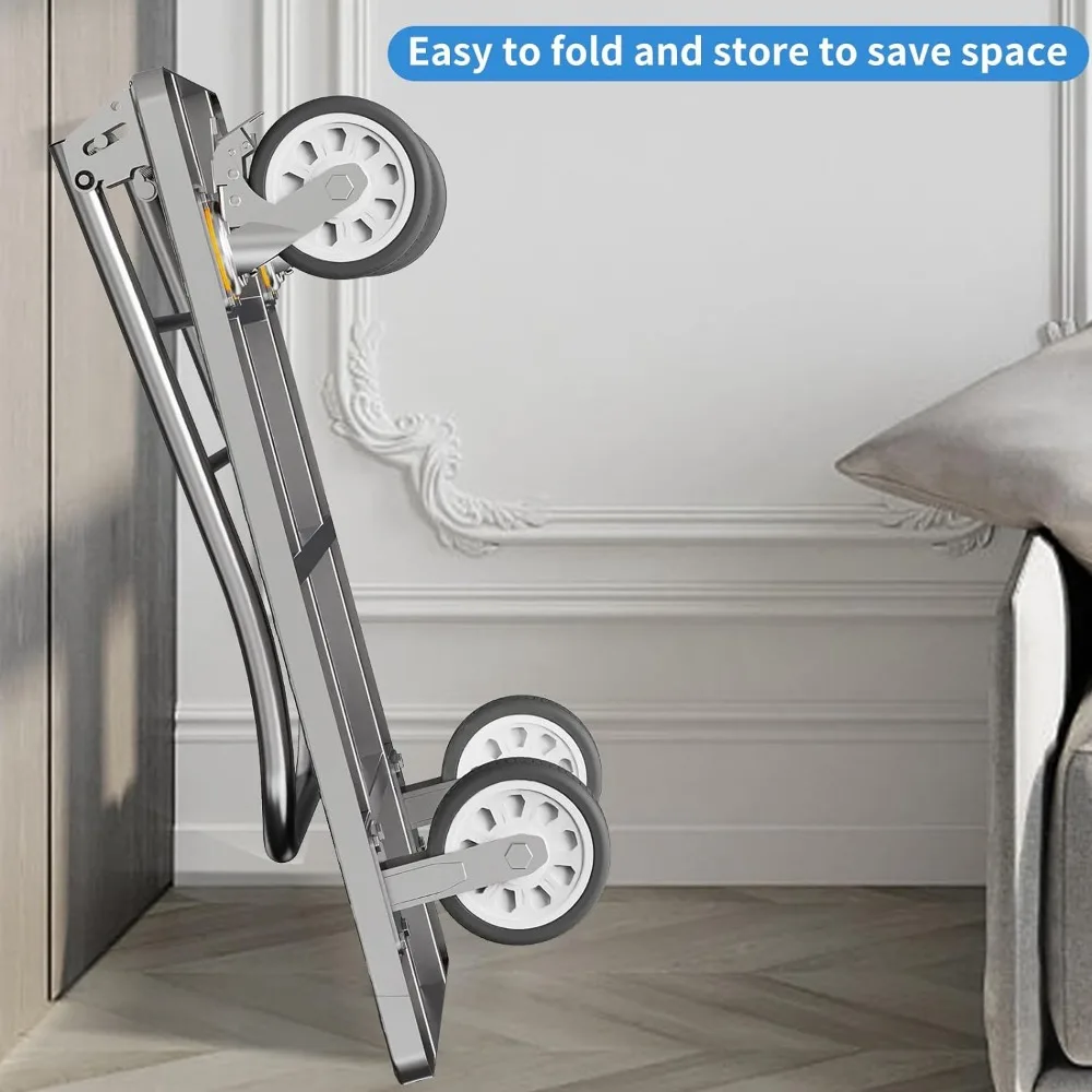 Flatbed Dolly Carts with Wheels, Folding Heavy Duty Platform Truck,Hand ...