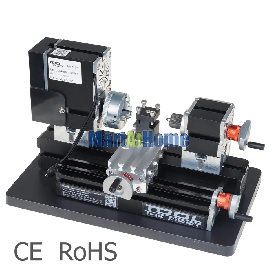 60W High Power Mini Lathe Machine, 12000Rpm, Perfect For Modelmaking ...