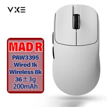 VXE MAD R/R MAJOR light weight Dual 8K mouse 2.4G wireless wired ...