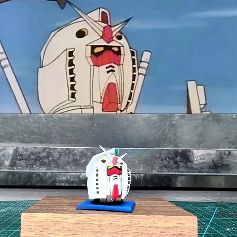 Funny 1/100 Rx-78 Robot Head, Resin Action Figure, Collectible Kid Gift.