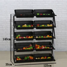 Supermarket fruit and vegetable shelf display shelf storage shelf ...