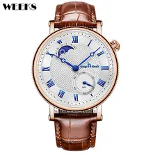 Sun Moon Phase Men Watch Quartz Waterproof Casual Business Man Reloj ...
